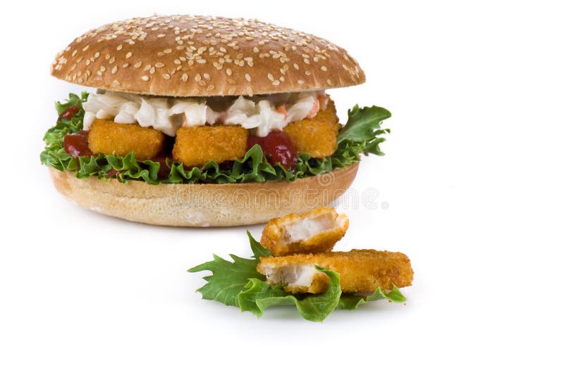 Burger with chicken stock image. Image of junk, mayonnaise - 34915147