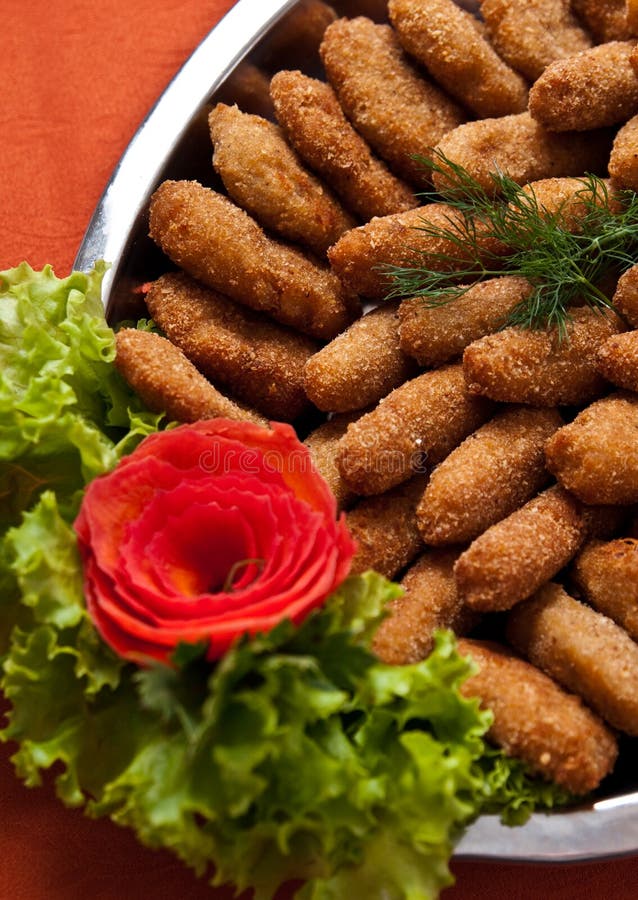 Fish fingers dish stock image. Image of elegance, metal - 34602465