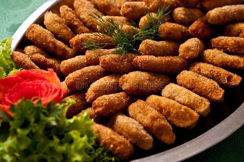 Fish fingers dish stock image. Image of elegance, metal - 34602465