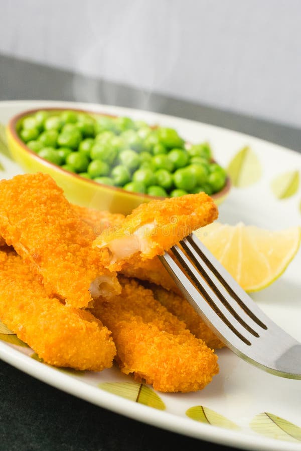 Fish fingers stock image. Image of dinner, breadcrumbs - 89886403