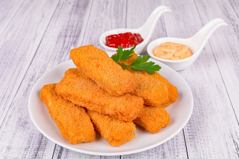 Fish sticks stock photo. Image of baked, lunch, fish - 303362370