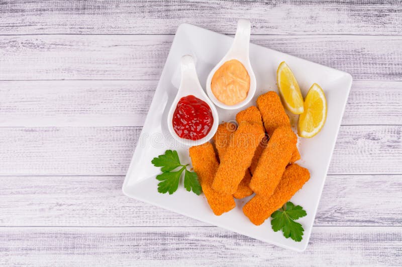 Fish sticks stock image. Image of appetizer, baked, seafood - 303362395
