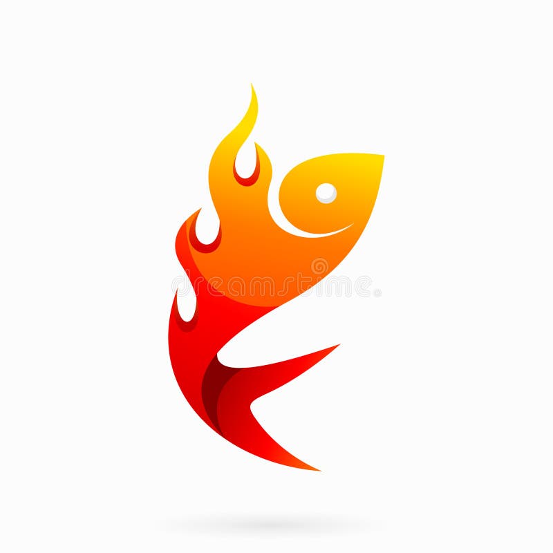Fish Fire Logo, Fire Fish Logo Stock Vector - Illustration of aquarium ...