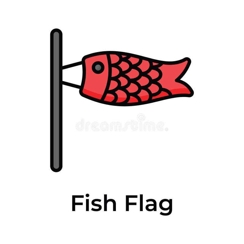 Fish Flag Vector Design in Modern and Trendy Style Stock Vector ...