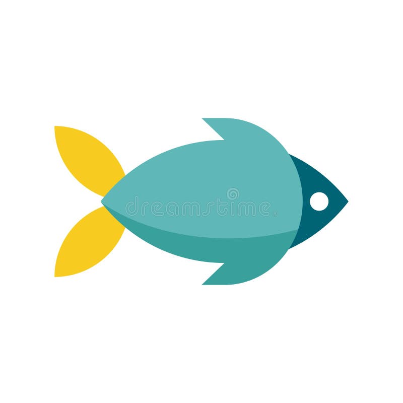 Fish Flat Clipart Vector Illustration Stock Vector - Illustration of ...
