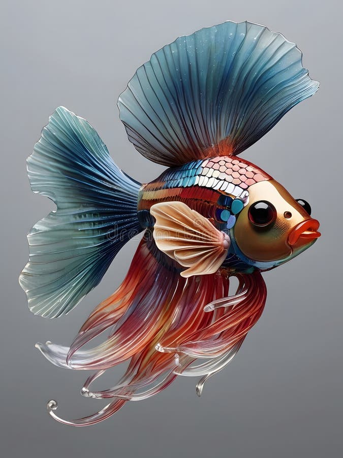 Fish flat design, stock illustration. Illustration of blue - 342340847