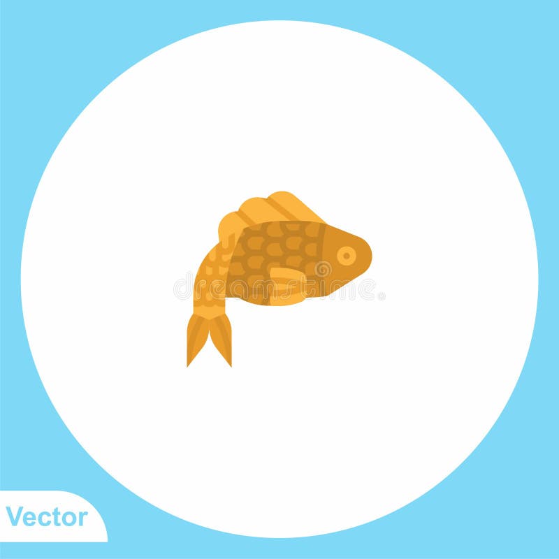 Fish Flat Vector Icon Sign Symbol Stock Illustration - Illustration of ...