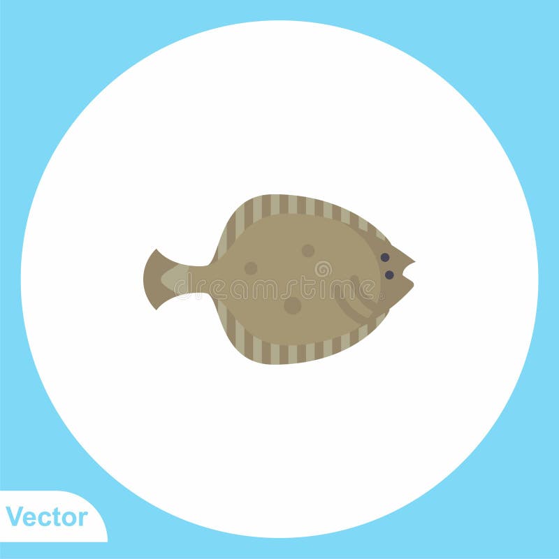 Fish Flat Vector Icon Sign Symbol Stock Vector - Illustration of ...