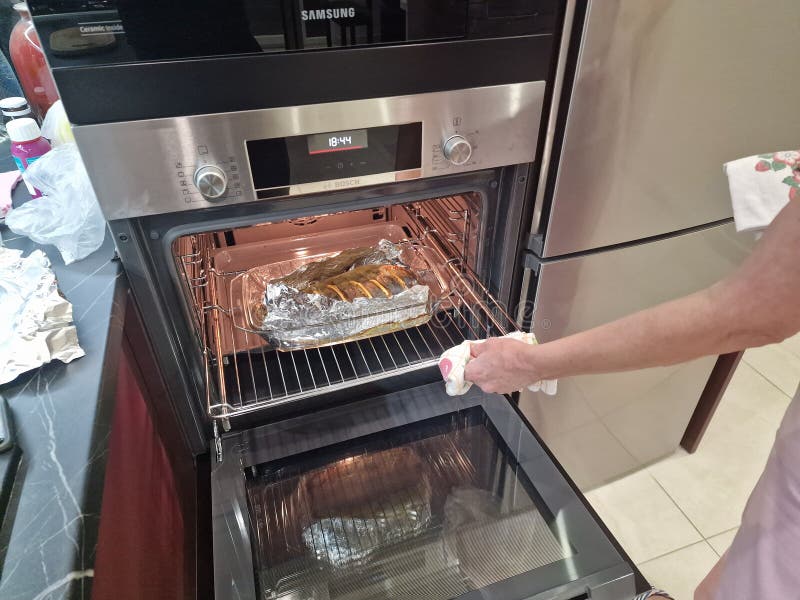 Fish in Foil Baked in the Oven, Food. Stock Image - Image of beverage ...