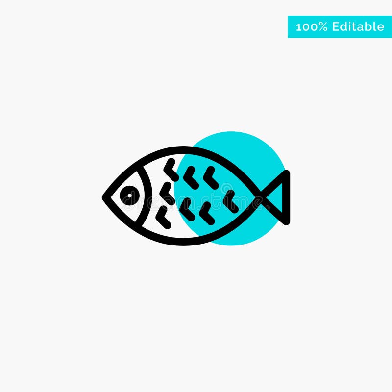 Fish, Food, Easter, Eat Turquoise Highlight Circle Point Vector Icon ...