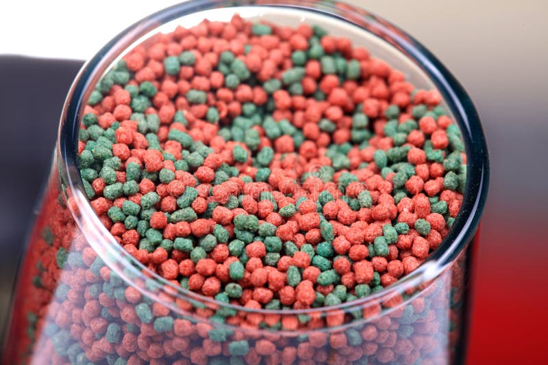 Fish food granules stock image. Image of vitamin, pieces - 17417089
