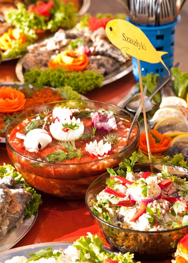 Fish foods buffet style stock image. Image of swedish - 38918659