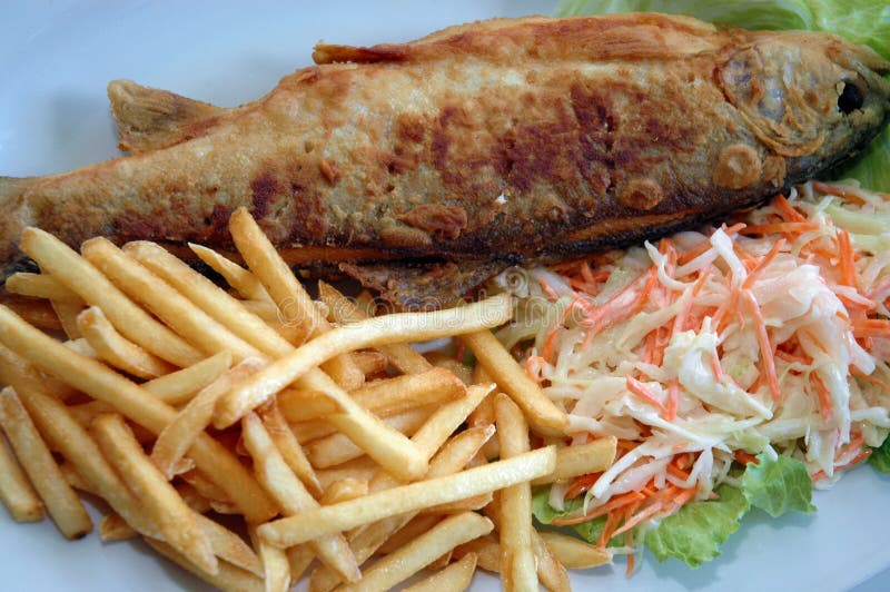 Fish and french fries stock photo. Image of color, snack - 10846296