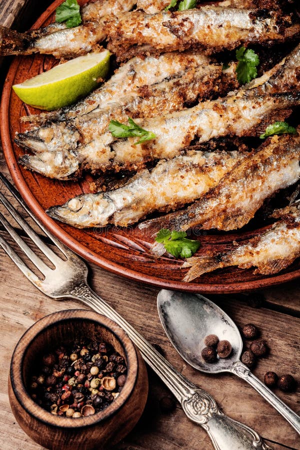 Deep fried fish stock photo. Image of cuisine, roast - 136058078