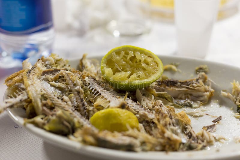 Fish Fried with Squeezed Lemon Stock Image - Image of healthy, dish ...