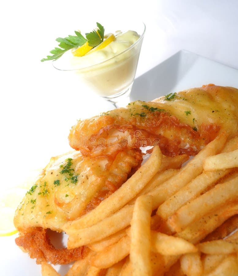 Fish and Fries stock image. Image of lemon, fancy, fries - 15658193