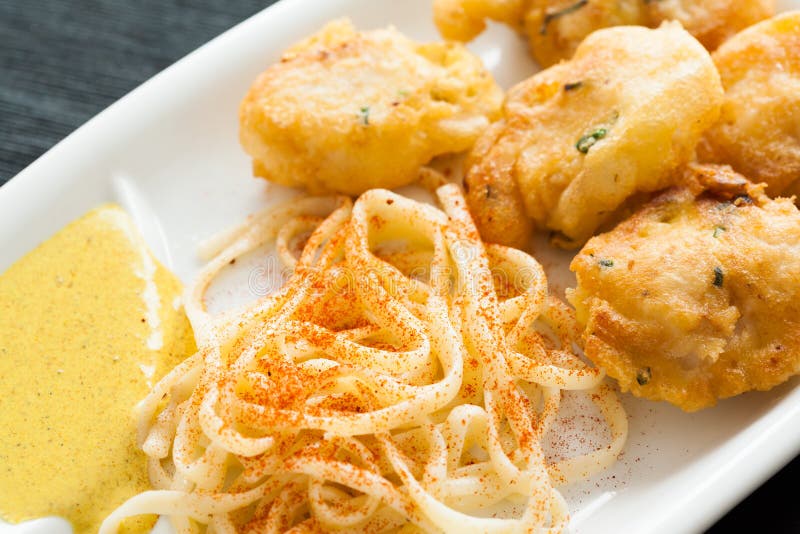 Fish fritters stock image. Image of meal, fritter, cuisine - 24593327