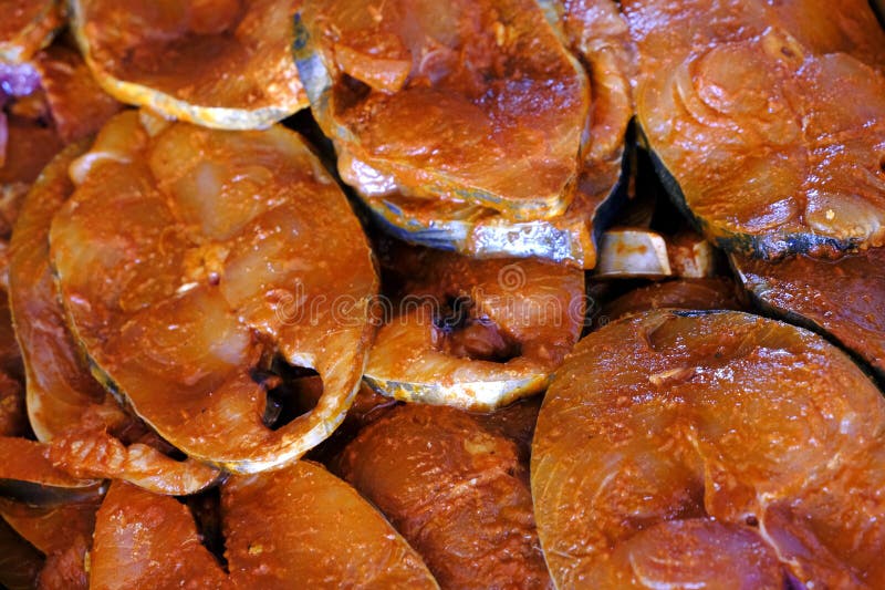 Fish Fry Masala Fish Ready To Fry, Cooking Masala Mix Applied Over the ...