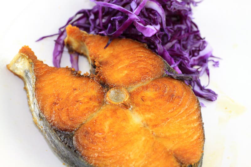 Fish fry with red cabbage stock photo. Image of healthy - 25561600