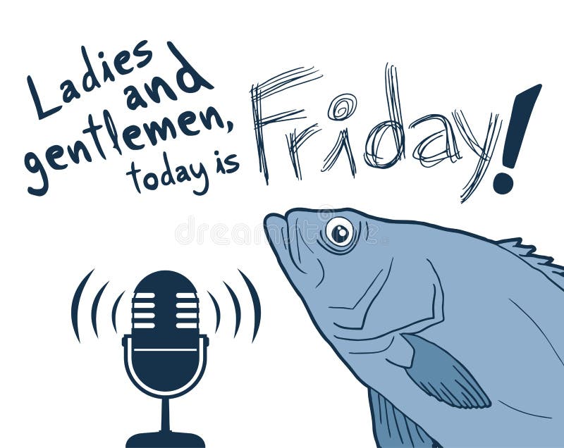 Fish Fry Friday stock illustration. Illustration of clip - 141998049