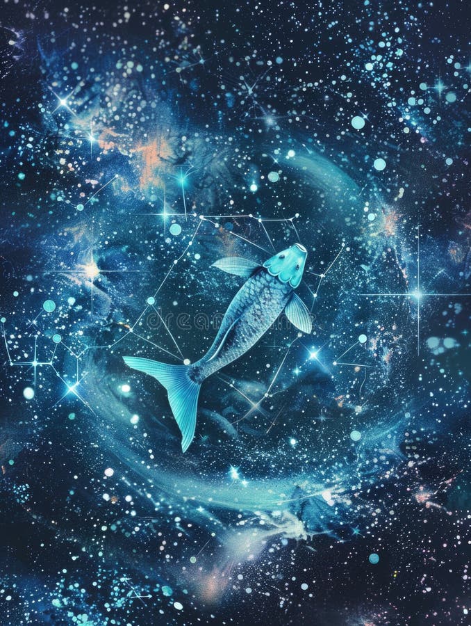 Fish in Galaxy stock photo. Image of space, universe - 383577208