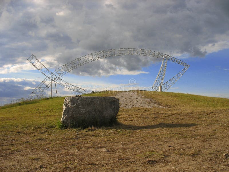 The fish gate stock image. Image of earth, stone, blue - 880557