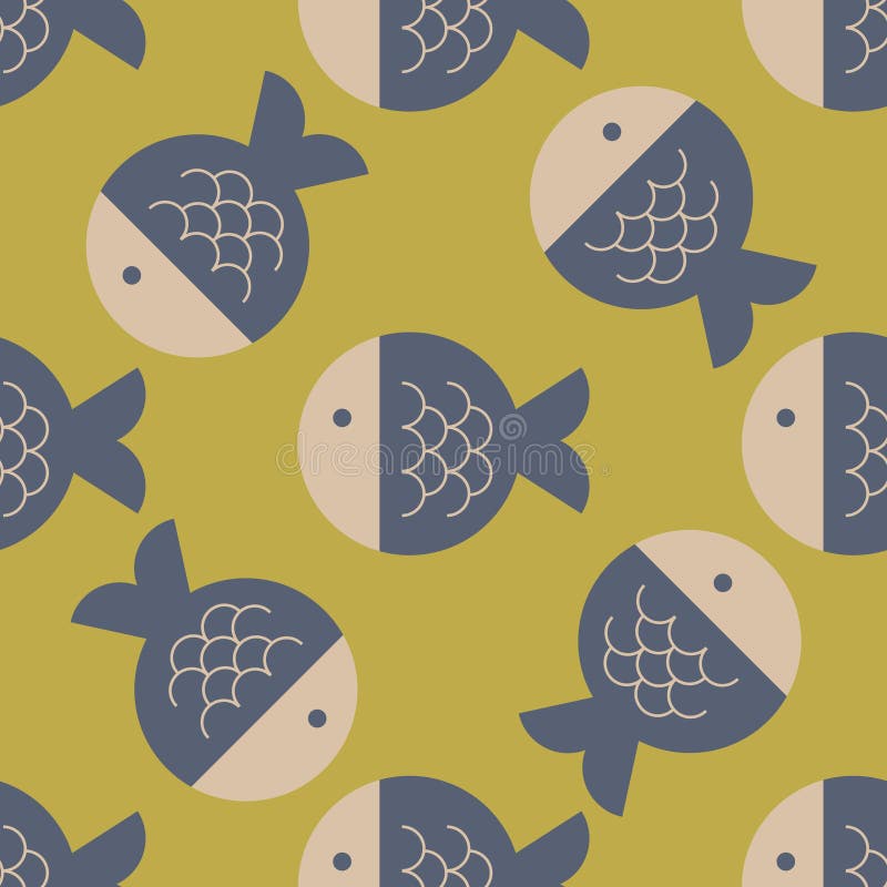 Fish geometric pattern stock vector. Illustration of geometric - 142149127