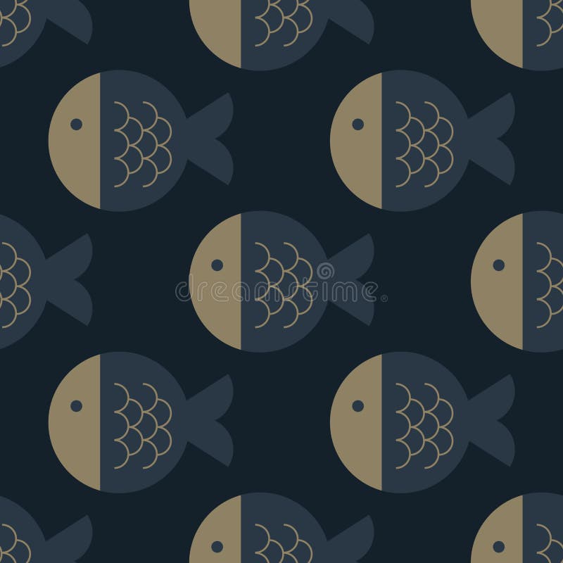 Fish geometric pattern stock vector. Illustration of graphic - 142149143