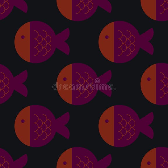 Fish geometric pattern stock vector. Illustration of modern - 142363849