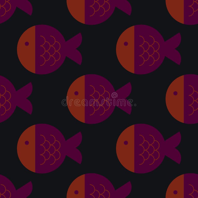 Fish geometric pattern stock vector. Illustration of modern - 142363849