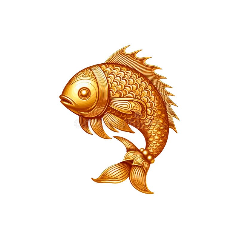 Fish Gold, Fish Gold, Fish, Illustration Photo Graphic Stock ...