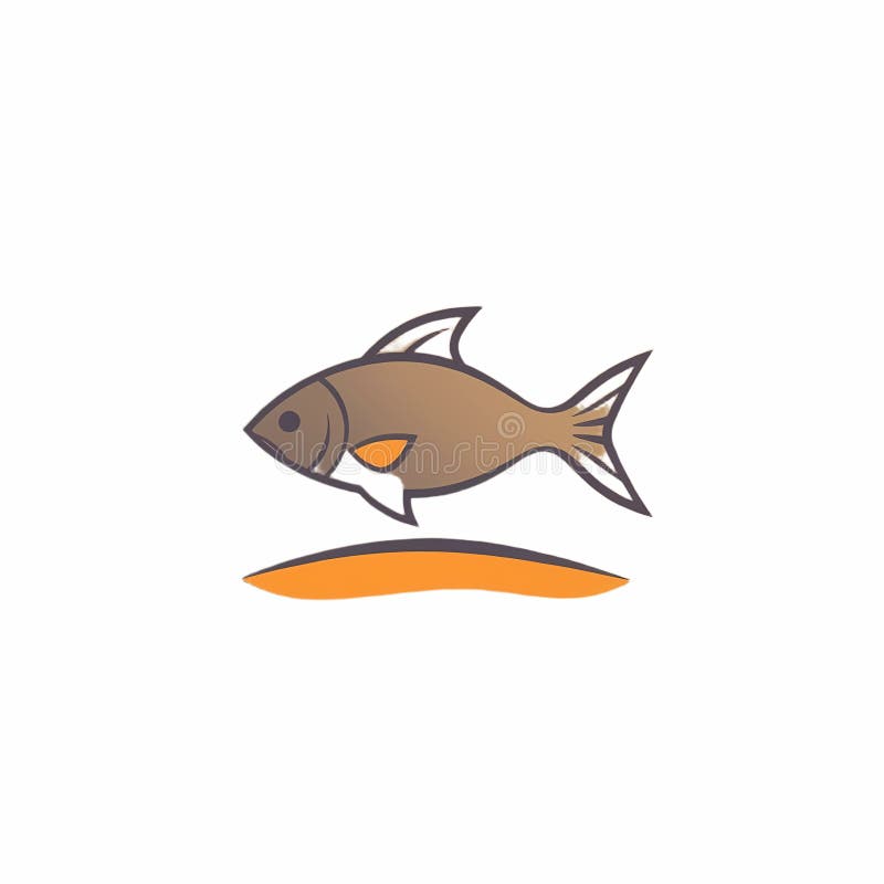 Fish Graphic Illustration on Gradient Background Stock Illustration ...