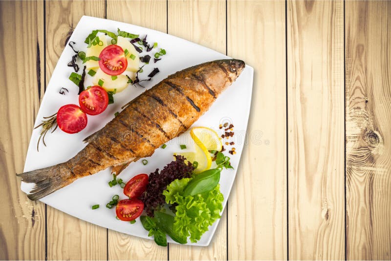 Fish stock photo. Image of gourmet, healthy, meal, food - 59989160
