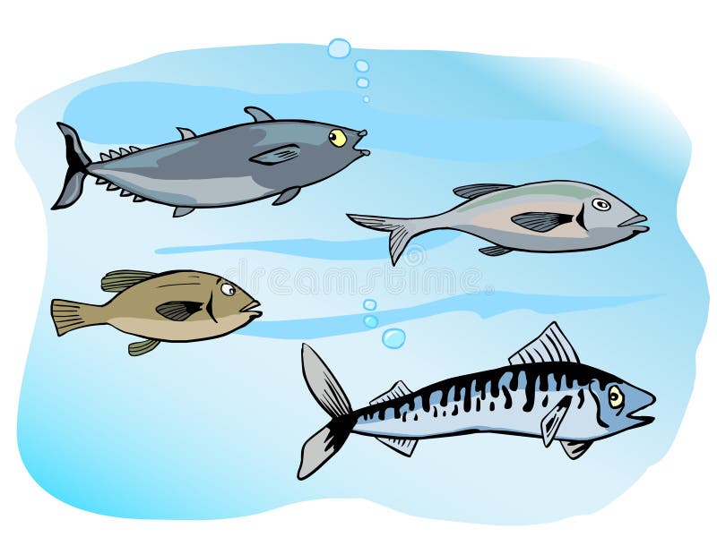 Fish group stock vector. Illustration of water, fishes - 35582248