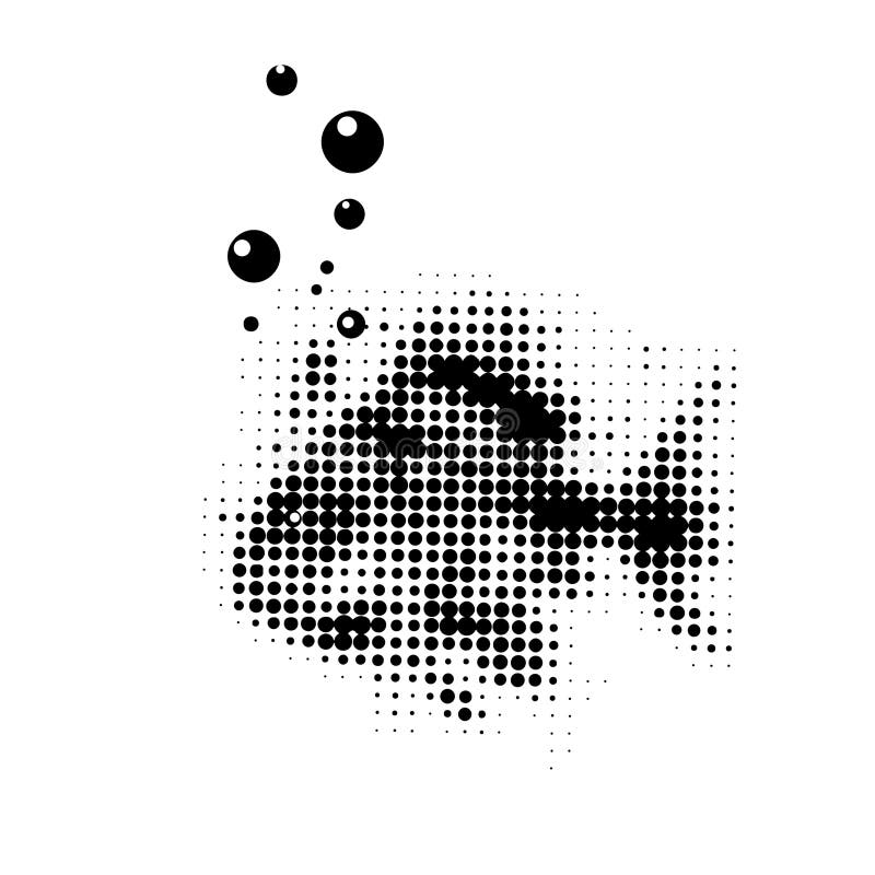 Fish Halftone Dots . Not AI, Vector Illustration Stock Illustration ...