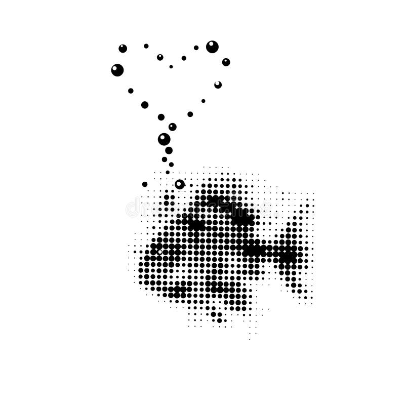 Fish Halftone Dots . Not AI, Vector Illustration Stock Vector ...