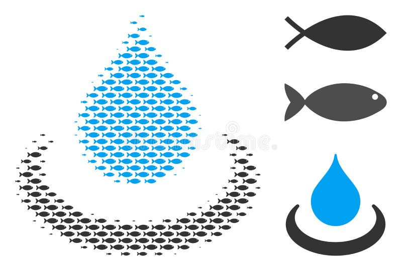 Fish Halftone Drop Ripple Composition Stock Vector - Illustration of ...