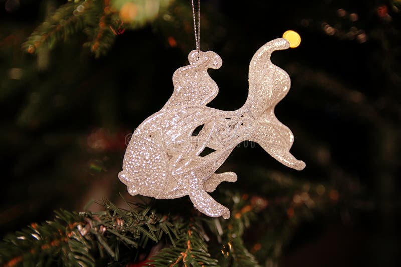 The Fish is Hanging on the Christmas Tree Stock Image - Image of fish ...