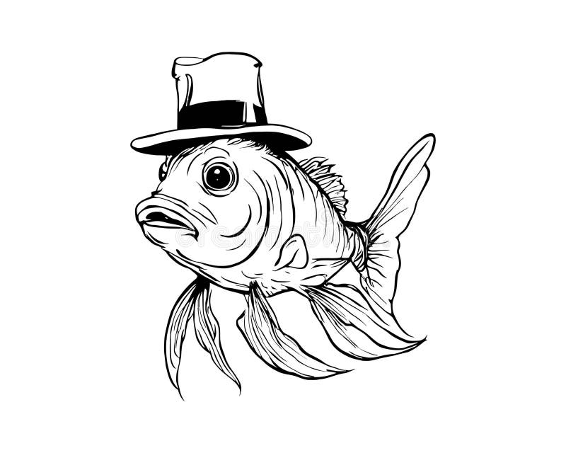 Fish Wearing a Hat, Aquarium Fish, Fishing, Gentleman Fish, Cowboy, Pet ...