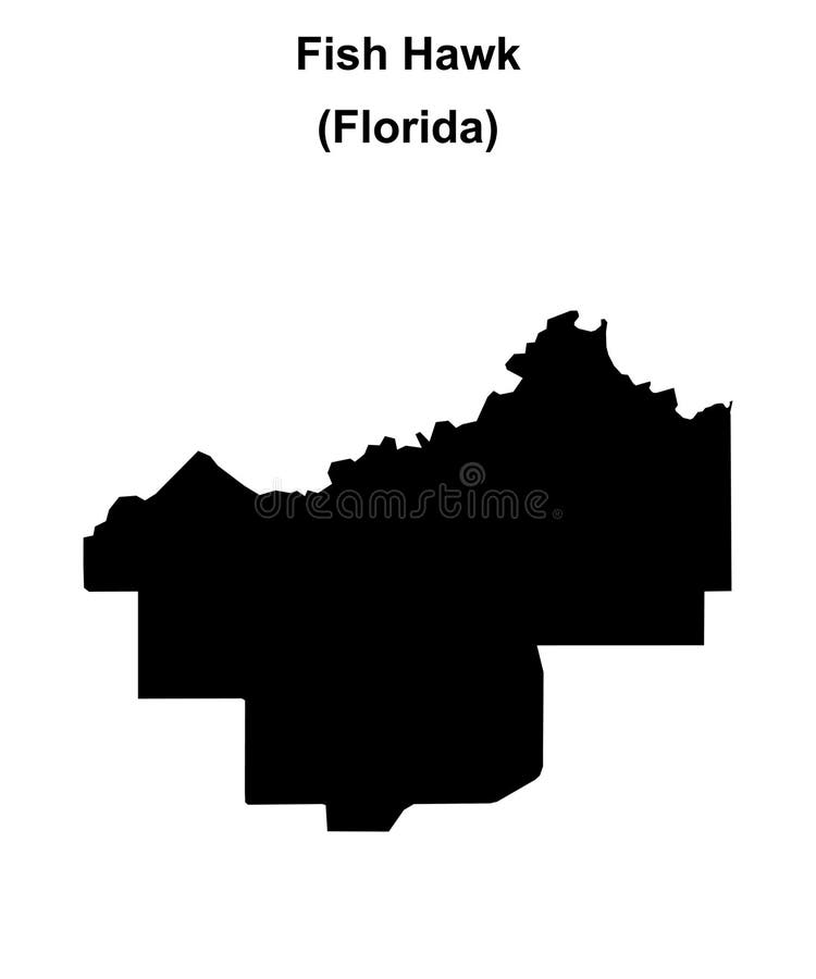 Fish Hawk outline map stock vector. Illustration of vector - 357250381