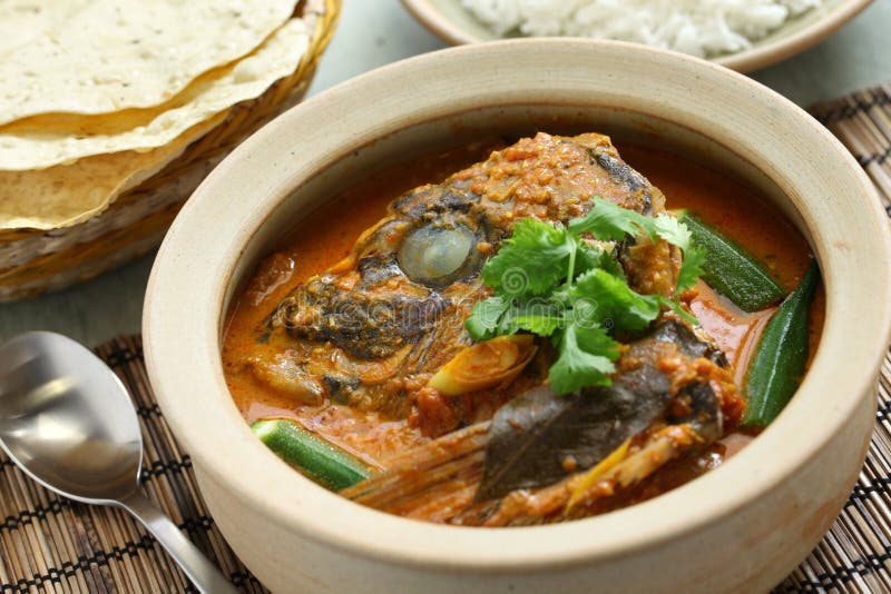 Fish head curry stock image. Image of cooking, coconut - 32366771
