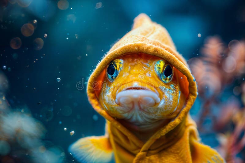 Fish in Hoodie with Big Eyes. Created with Generative AI Stock ...