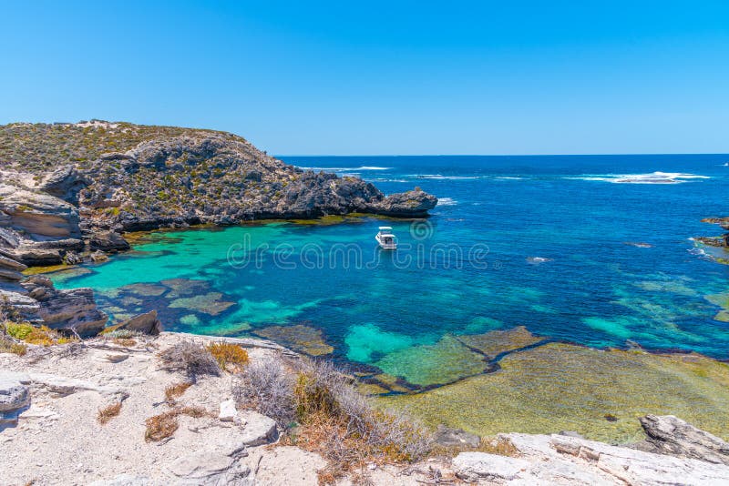 Fish Hook Bay at Rottnest Island in Australia Stock Photo - Image of ...