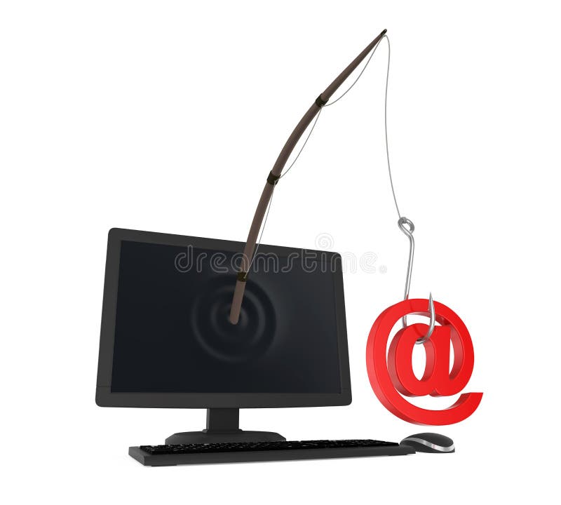 Fishing Hook with Mouse Cursor Isolated Clickbait Concept Stock ...