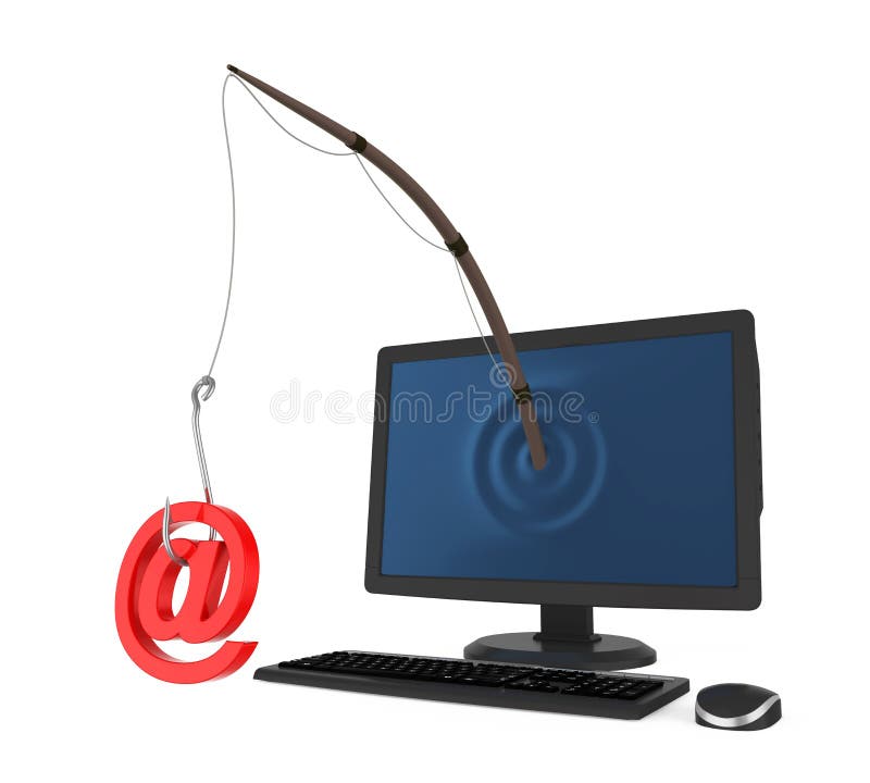 Fishing Hook with Mouse Cursor Isolated Clickbait Concept Stock ...