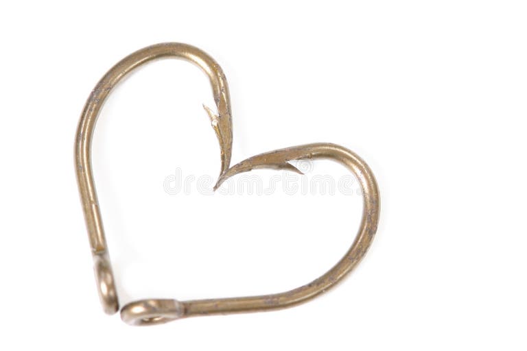 Fish hook heart stock photo. Image of fishing, heart, marriage - 1366968
