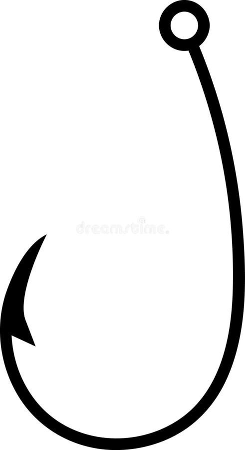Fish Hook Icon. Simple Flat Style. Fishhook, Angler, Metal Sharp Needle ...