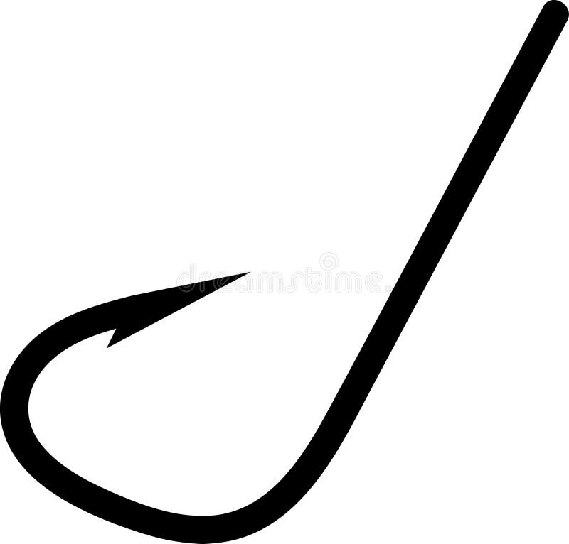 Fish Hook Icon. Simple Flat Style. Fishhook, Angler, Metal Sharp Needle ...