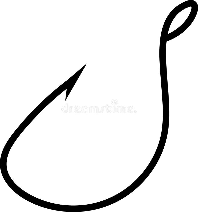 Fish Hook Icon. Simple Flat Style. Fishhook, Angler, Metal Sharp Needle ...