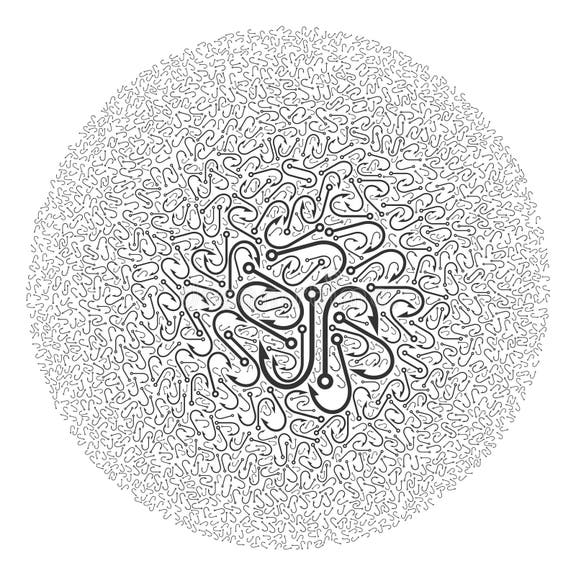 Fish Hook Icon Spheric Bubble Collage Stock Vector - Illustration of ...